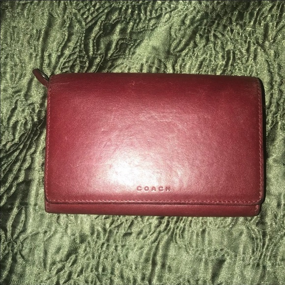 Coach | Bags | Coach Red Wallet | Poshmark